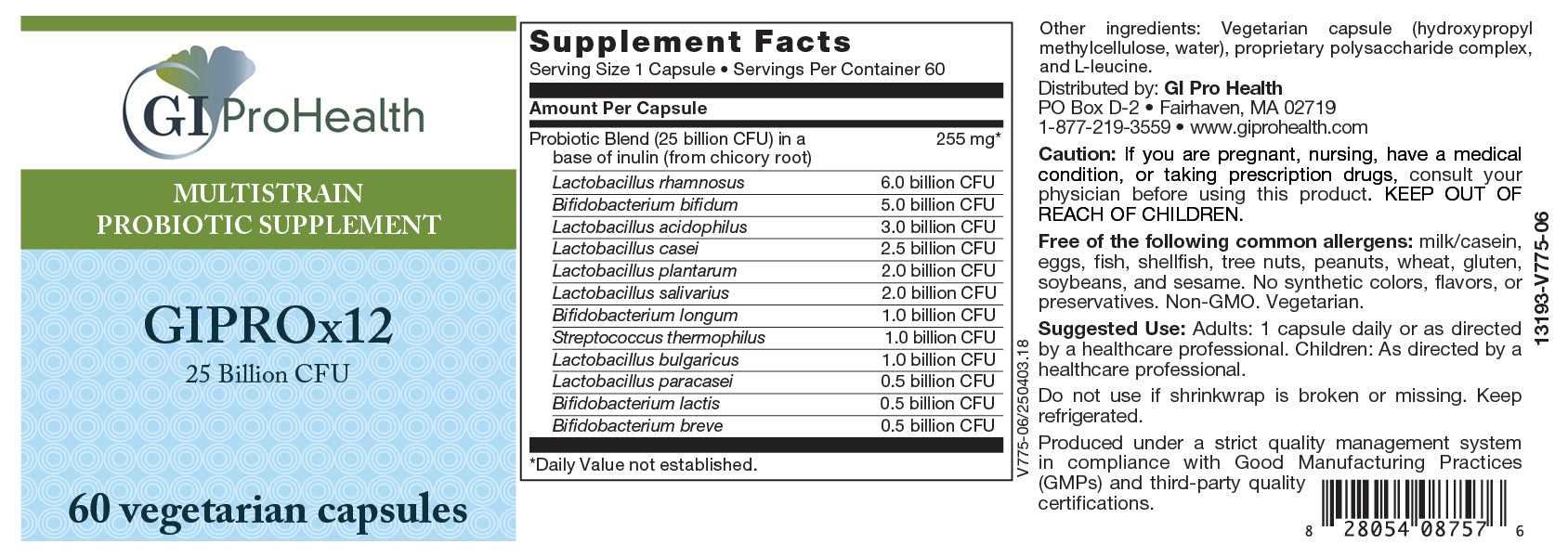 GI ProX12 Probiotic Formula | Advanced Digestive Support – GI ProHealth