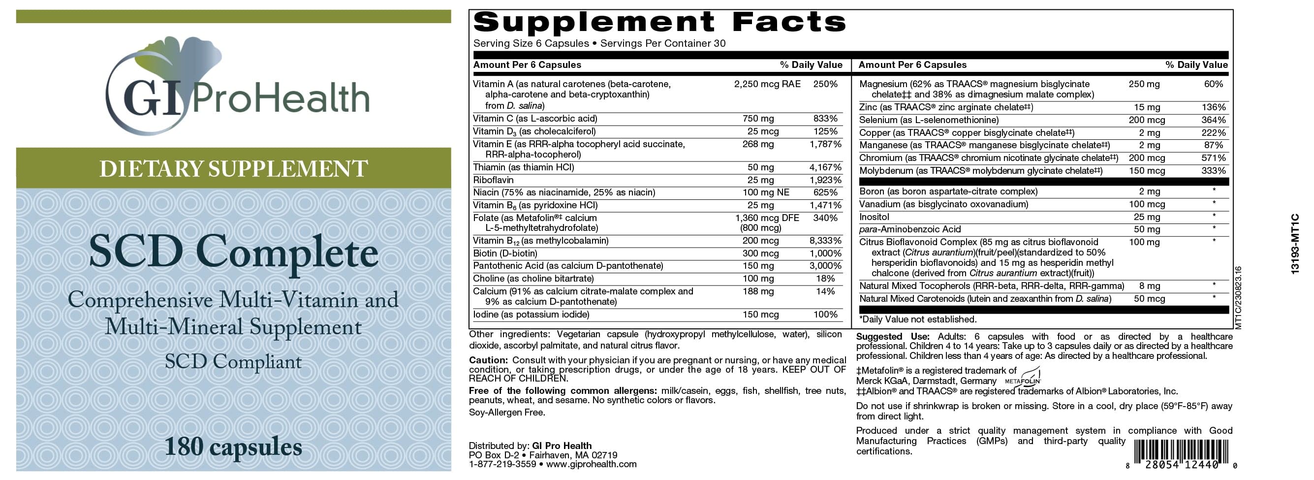 Buy SCD Complete™ Capsules for Digestive Care - GI ProHealth